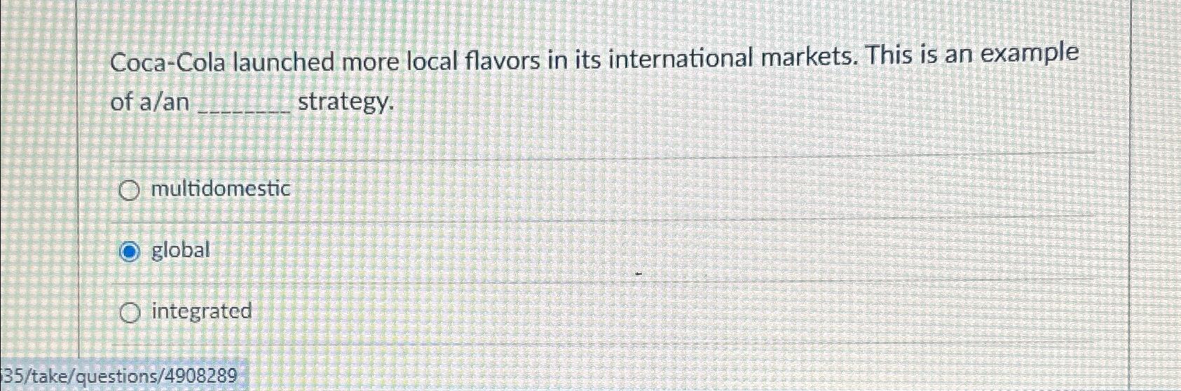 Solved Coca-Cola launched more local flavors in its | Chegg.com