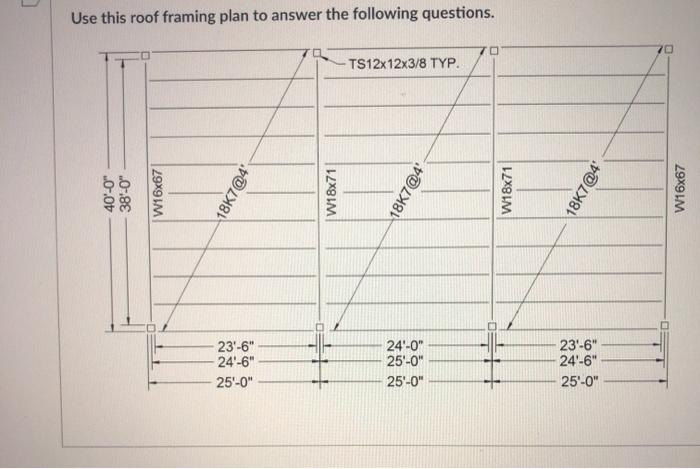 Solved Use this roof framing plan to answer the following | Chegg.com