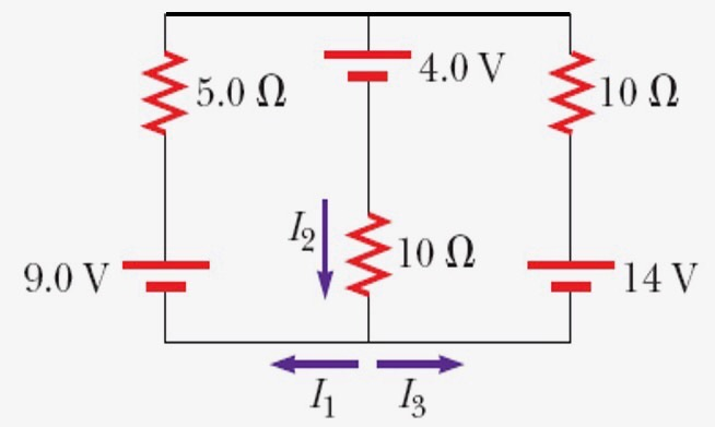 Solved Calculate each of the unknown currents I1, I2, and I3 | Chegg.com