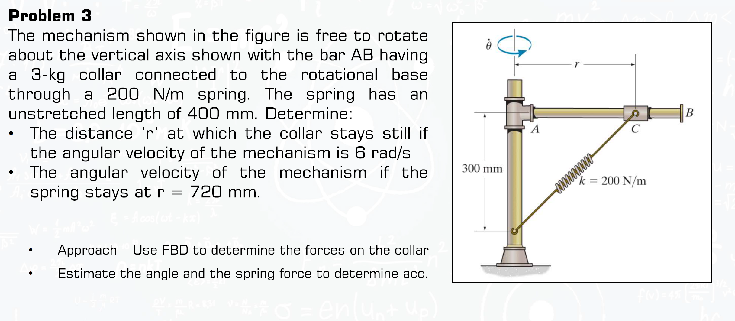 Solved Problem 3The mechanism shown in the figure is free to | Chegg.com