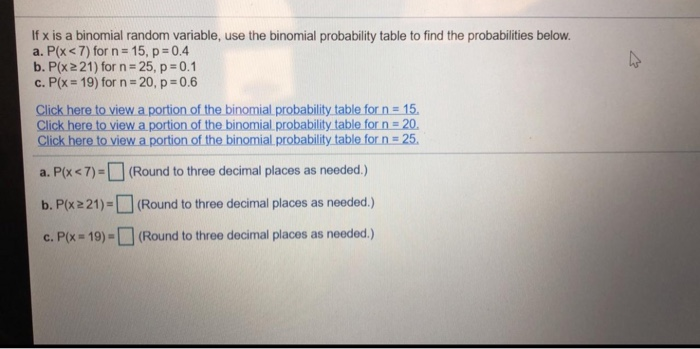 Solved If x is a binomial random variable, use the binomial | Chegg.com