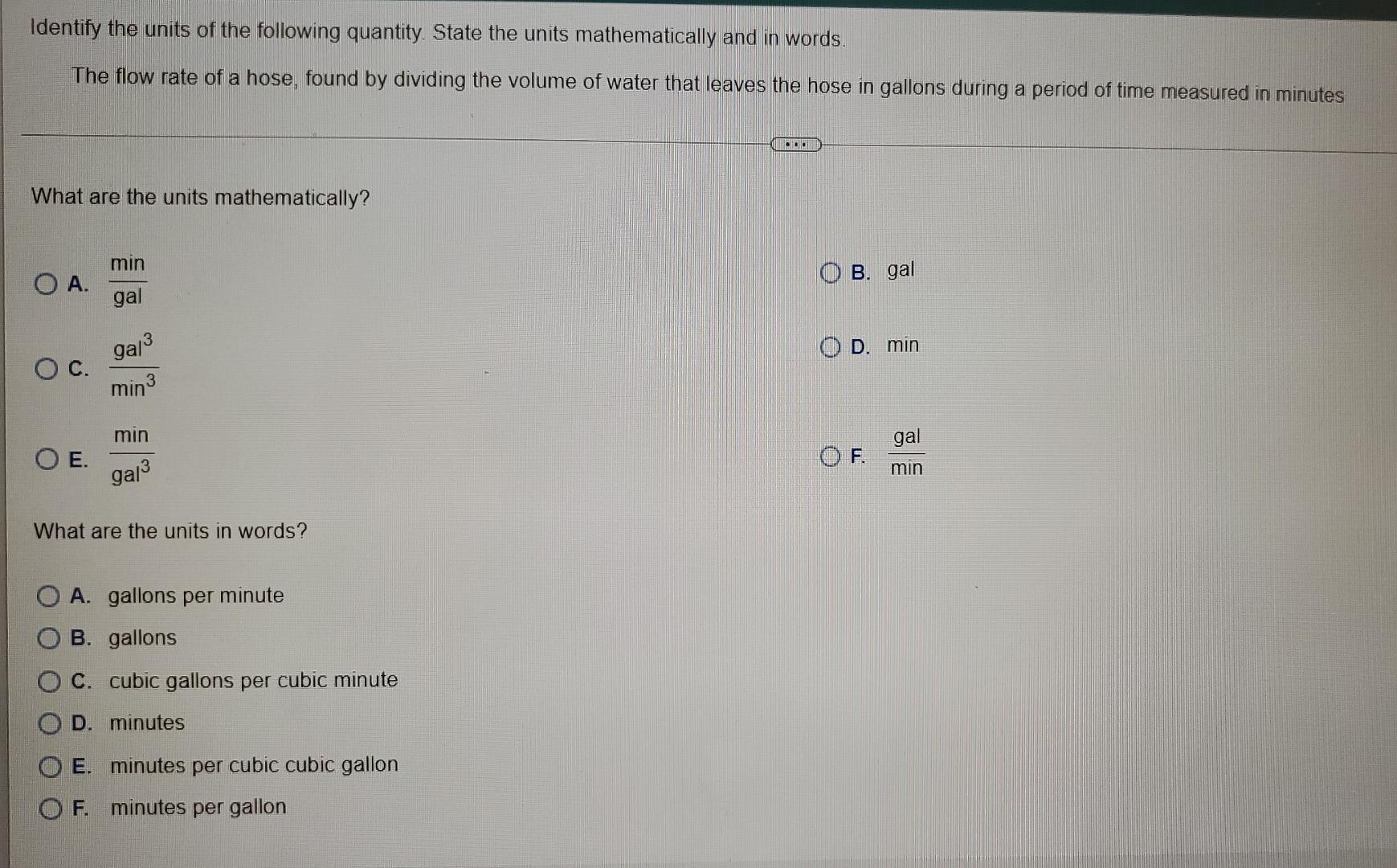 Solved Identify the units of the following quantities. State | Chegg.com