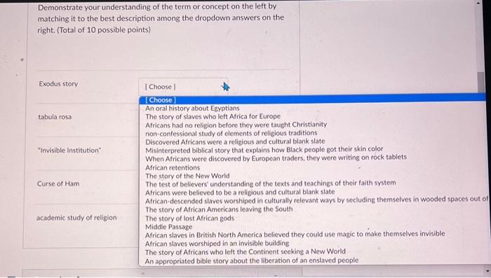 Demonstrate your understanding of the term or concept | Chegg.com