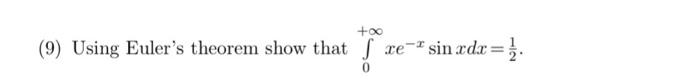 Solved (9) Using Euler's theorem show that | Chegg.com