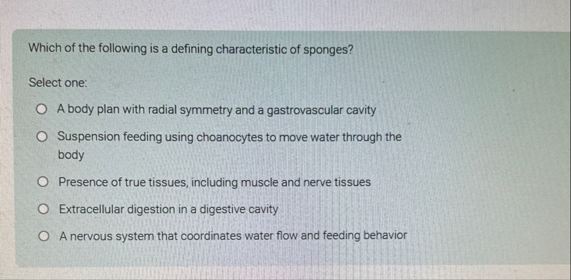 Solved Which of the following is a defining characteristic | Chegg.com