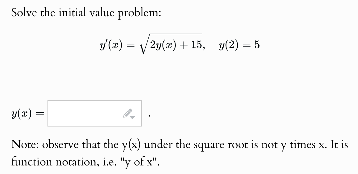 Solved Solve the initial value | Chegg.com