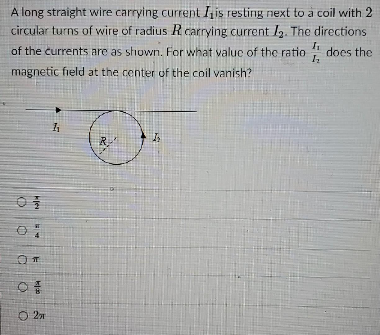 Solved a A long straight wire carrying current Ijis resting | Chegg.com