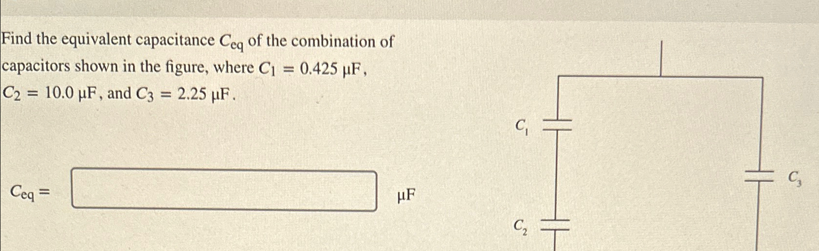 Find the equivalent capacitance Ceq ﻿of the | Chegg.com