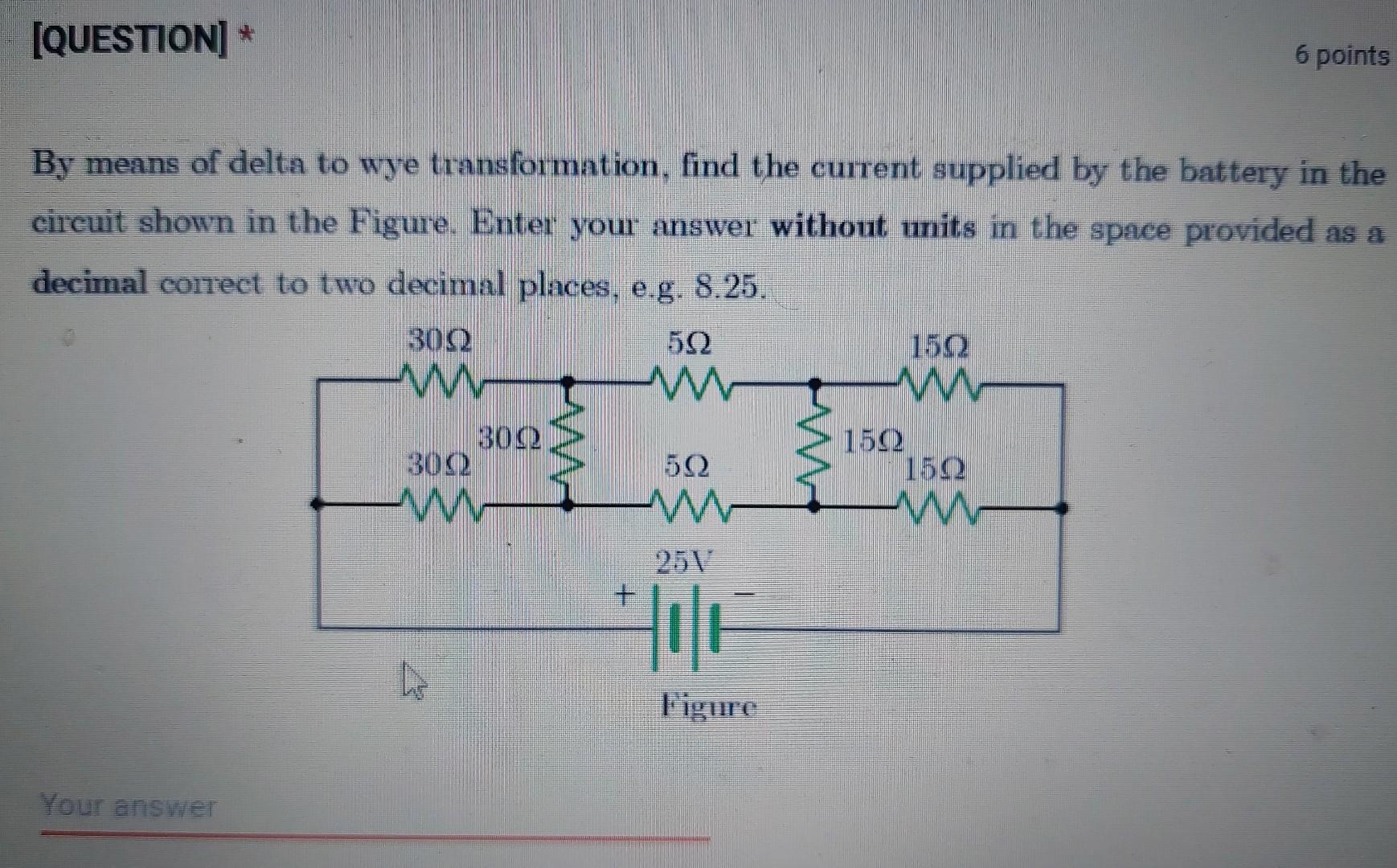 Solved By means of delta to wye transformation, find the | Chegg.com
