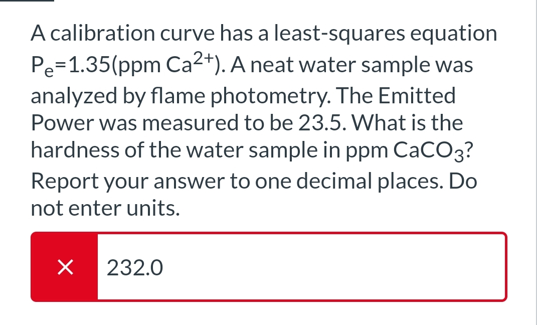 Solved A calibration curve has a least-squares equation | Chegg.com