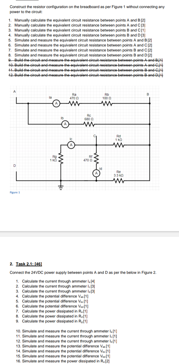 Construct the resistor configuration on the | Chegg.com