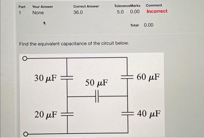 Solved Find the equivalent capacitance of the circuit below. | Chegg.com