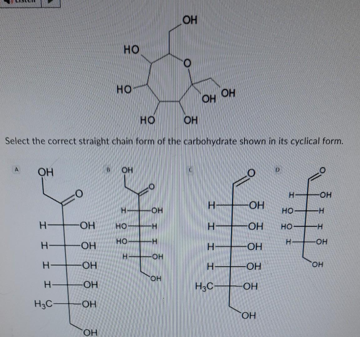 Solved On the right the CH2OH that is attached to Carbon and | Chegg.com