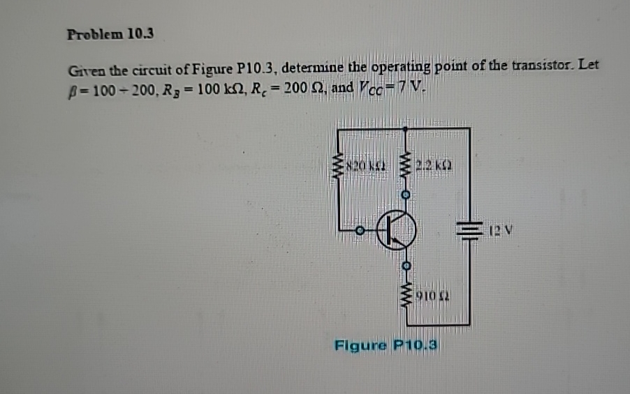 Solved Problem 10.3Given the circuit of Figure P10.3, | Chegg.com