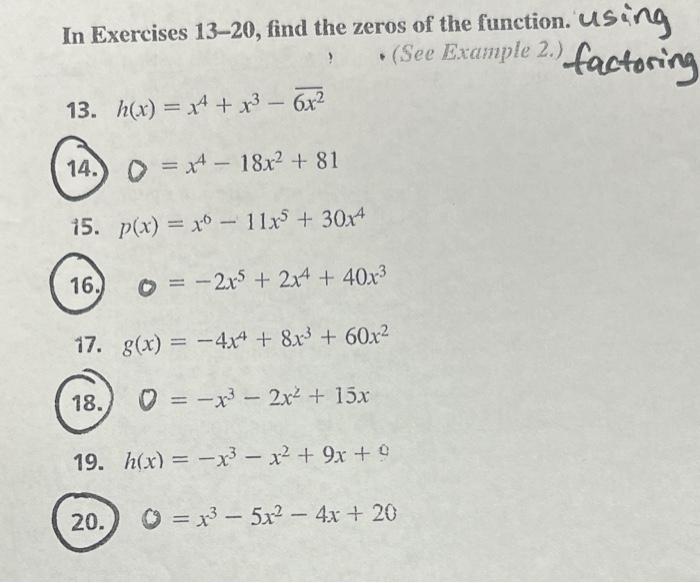 Solved In Exercises 13–20, find the zeros of the function. | Chegg.com