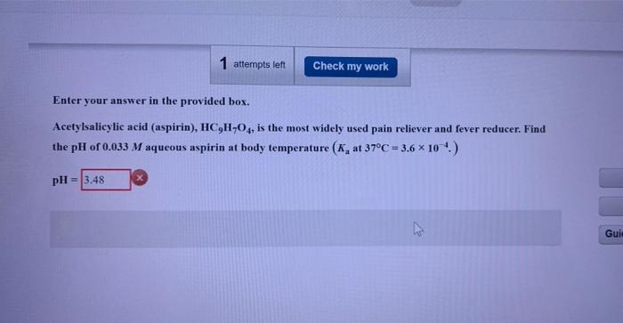 Solved 1 attempts left Check my work Enter your answer in | Chegg.com