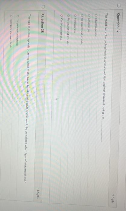 Solved The radial body plan evolved eariy in animal | Chegg.com