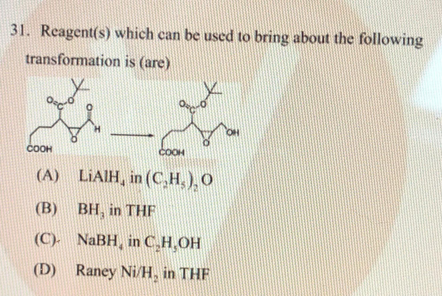 Solved Reagent(s) ﻿which can be used to bring about the | Chegg.com