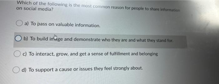 Solved Which of the following is the most common reason for | Chegg.com