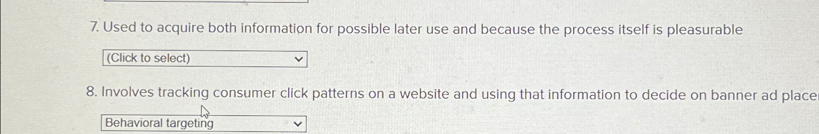Solved Used to acquire both information for possible later | Chegg.com