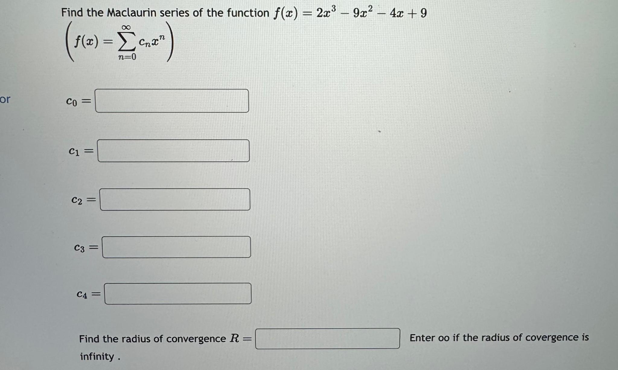 Solved Find the Maclaurin series of the function | Chegg.com