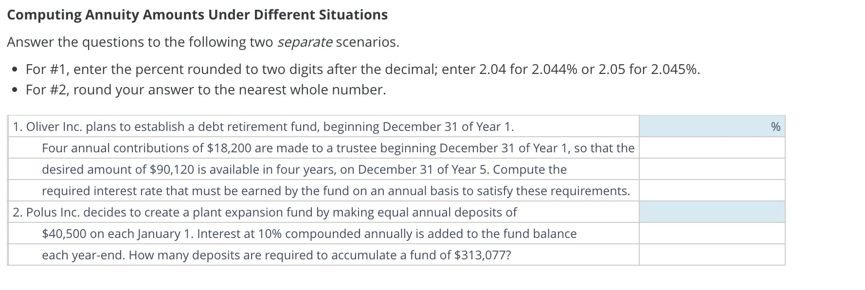 Solved Computing Annuity Amounts Under Different | Chegg.com
