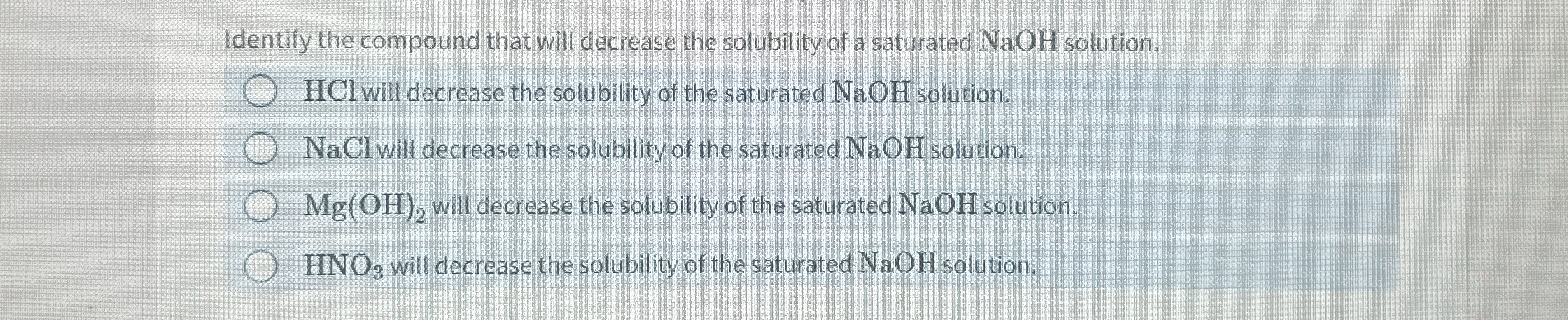 Solved Identify the compound that will decrease the | Chegg.com