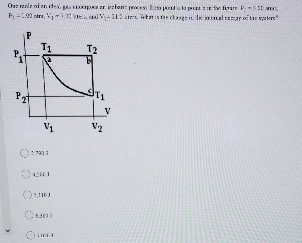 Solved One mole of an ideal gas undergoes an isobaric | Chegg.com