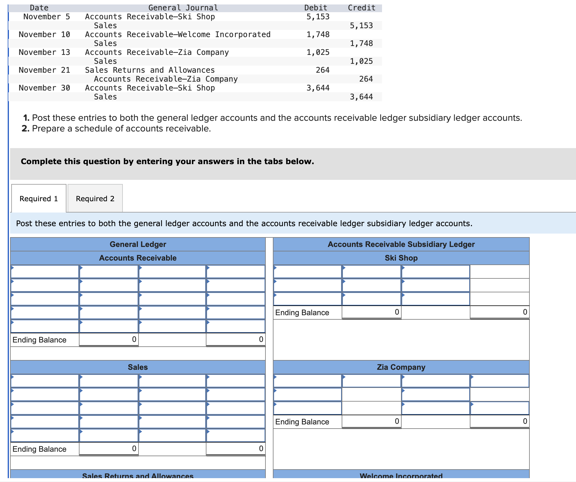Solved Post these entries to both the general ledger | Chegg.com