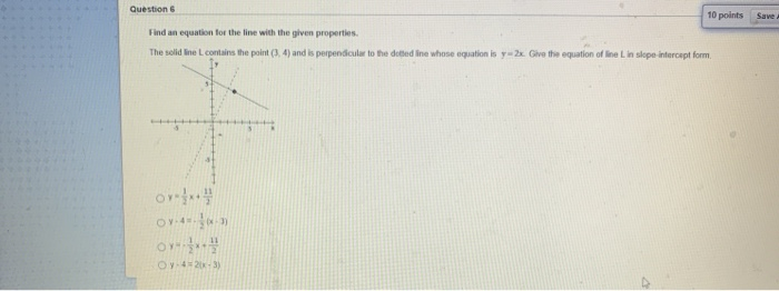 Solved Questions 10 points Save Find an equation for the | Chegg.com