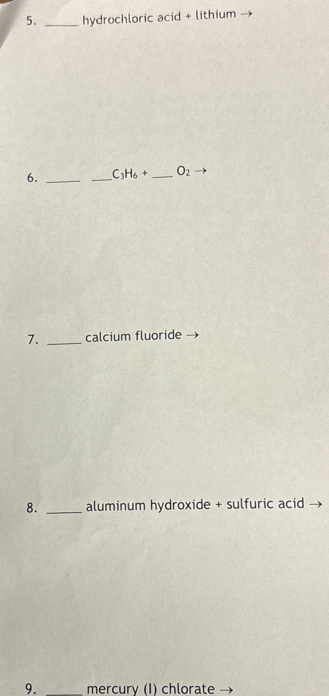 Solved Directions: For each of the following predict the | Chegg.com