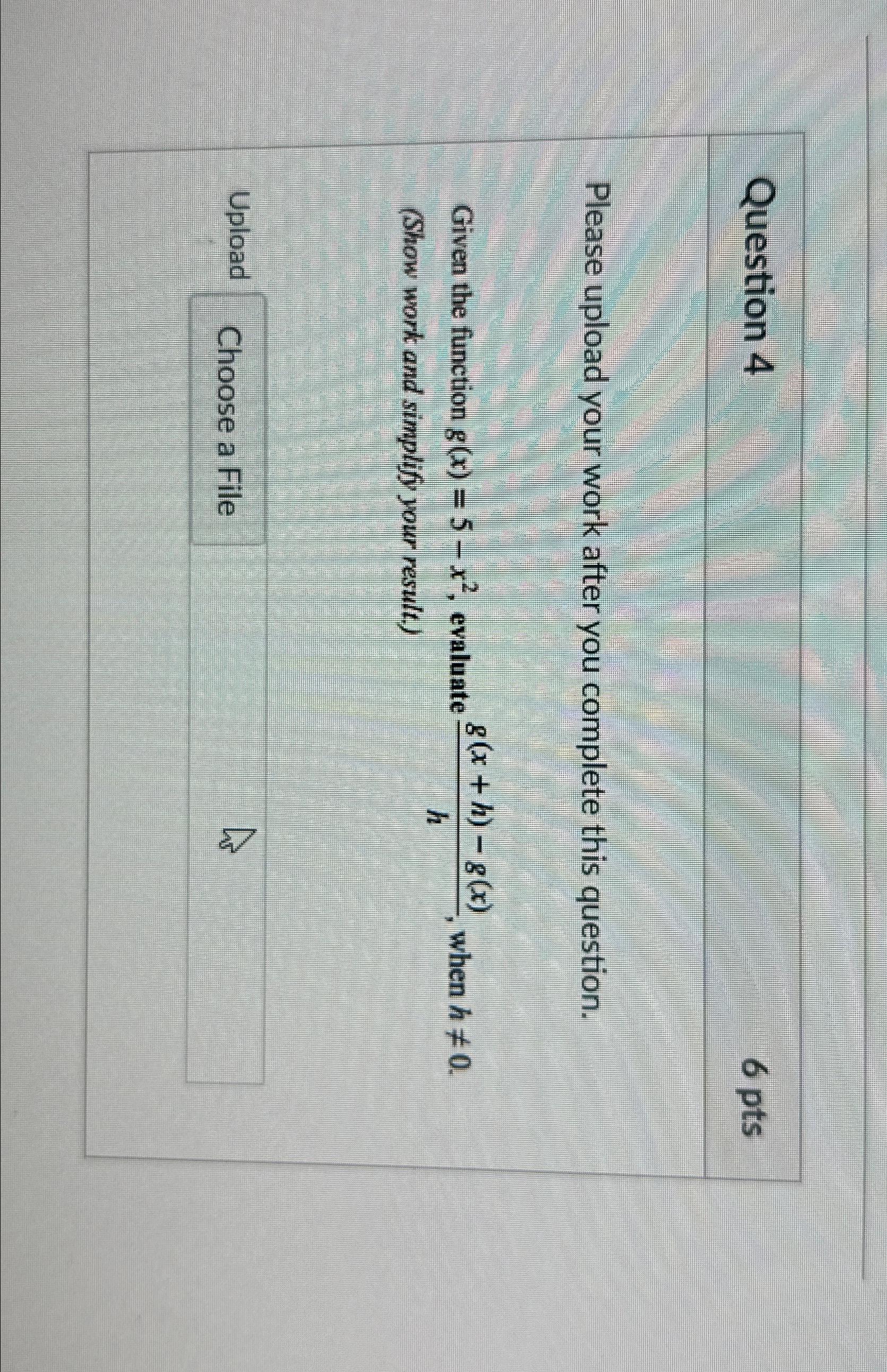Solved Question 46 ﻿ptsPlease upload your work after you | Chegg.com
