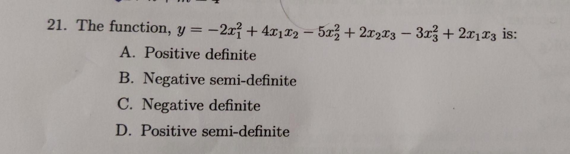 Solved How do I find if the function is positive definite, | Chegg.com