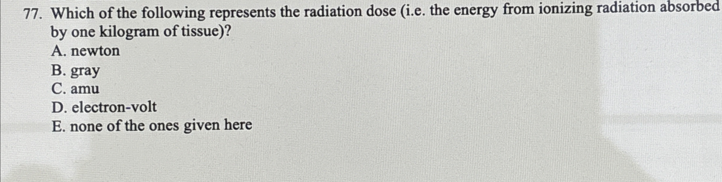 Solved Which Which of the following represents the radiation | Chegg.com
