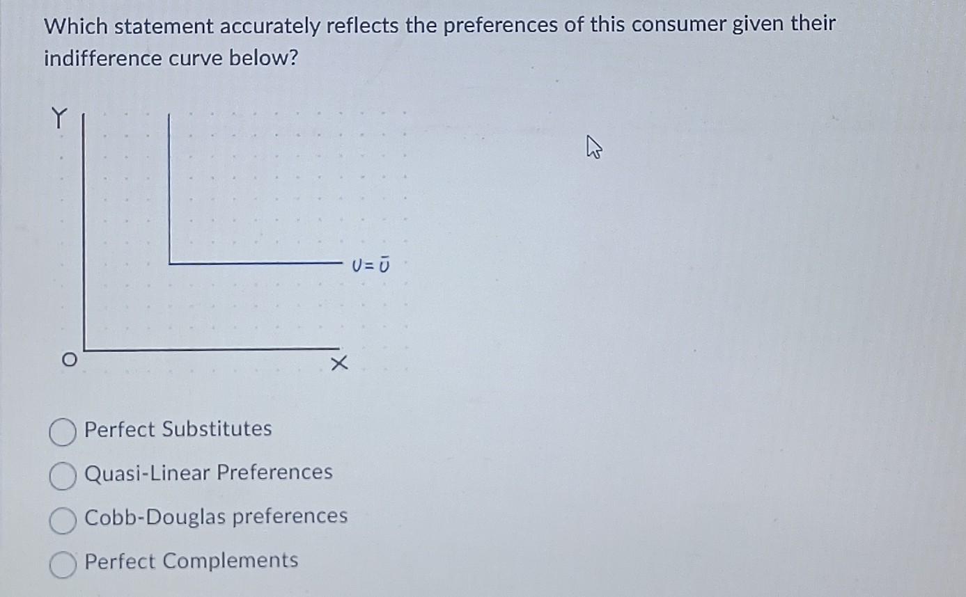 Solved Which statement accurately reflects the preferences | Chegg.com