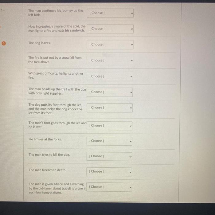 put the sequence event in chronological order from | Chegg.com