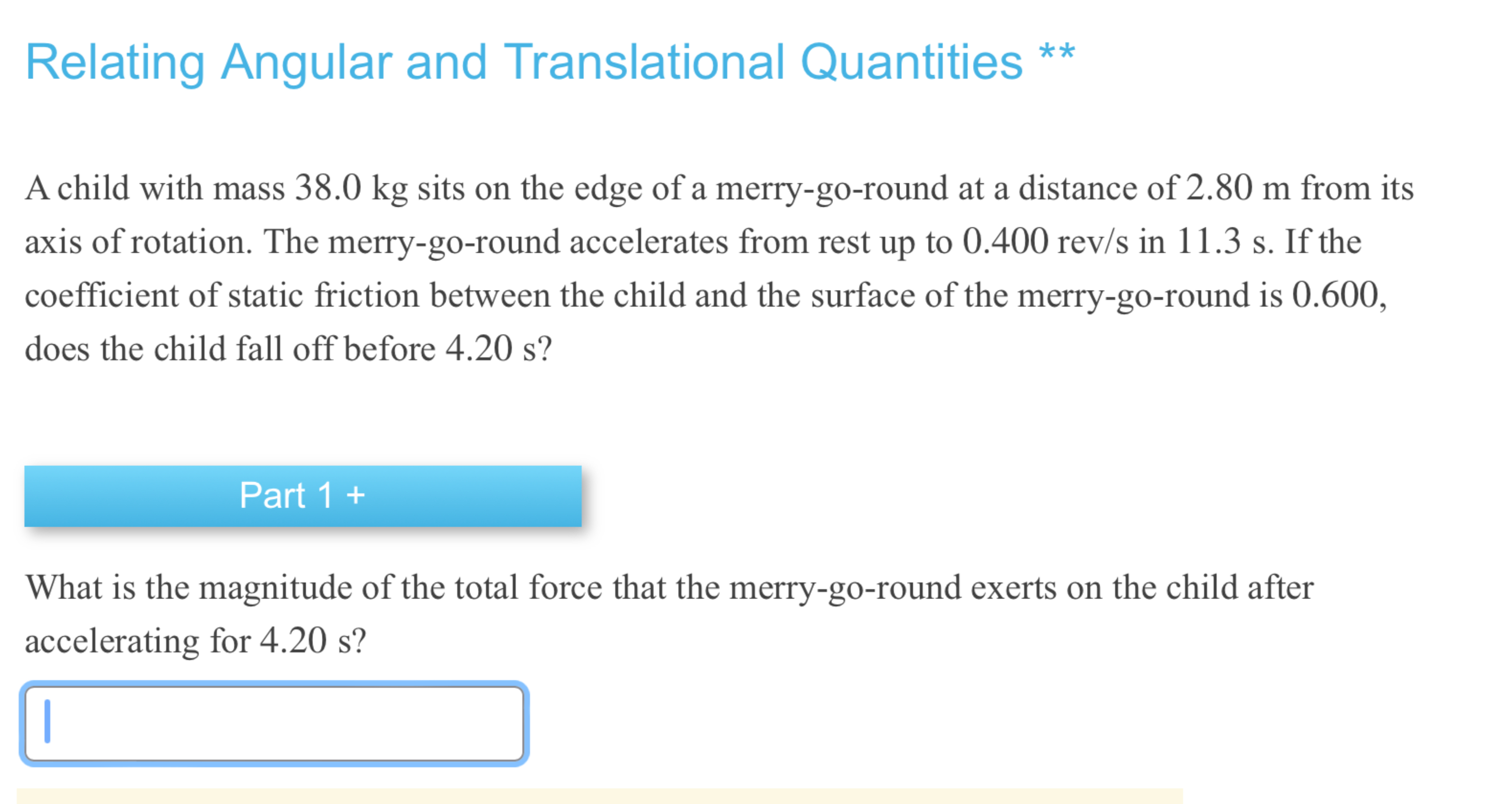 Solved Relating Angular and Translational Quantities **A | Chegg.com