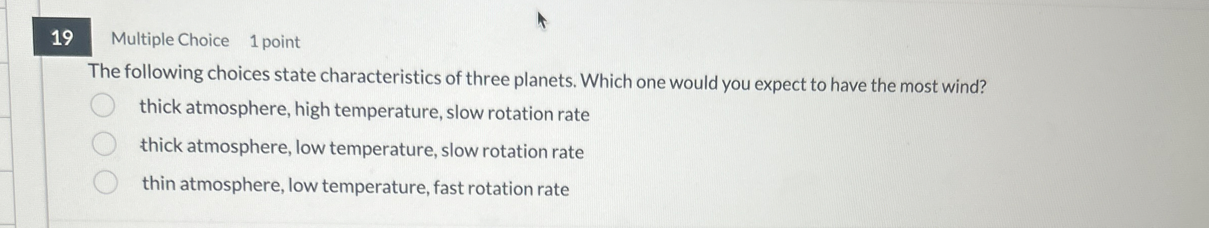 High Quality SOLUTION 19Multiple Choice 1 ﻿pointThe following choices state | Chegg.com