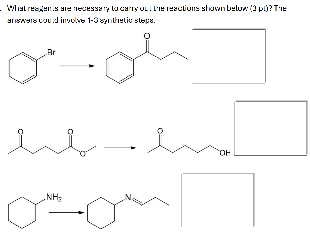 Solved What reagents are necessary to carry out the | Chegg.com
