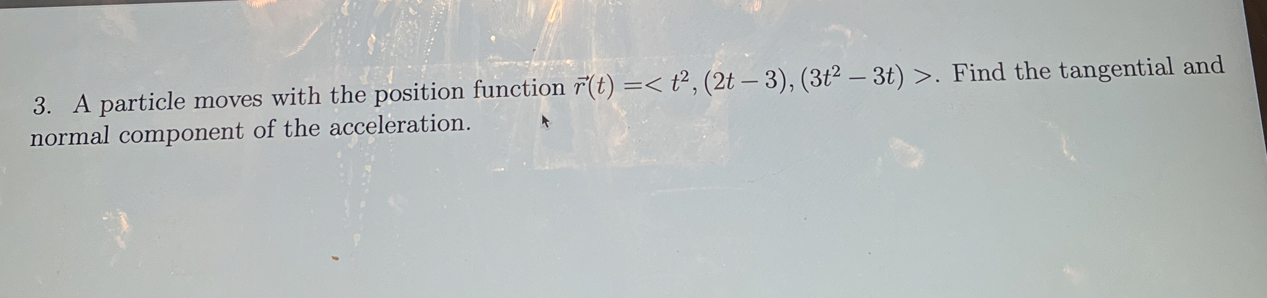 A particle moves with the position function | Chegg.com
