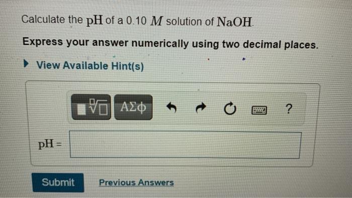 Solved The pH of a solution is the negative logarithm of the | Chegg.com