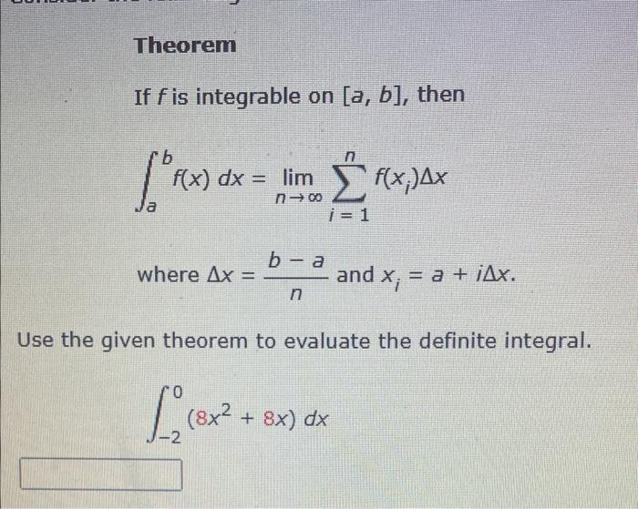 Solved If f is integrable on [a,b], then | Chegg.com