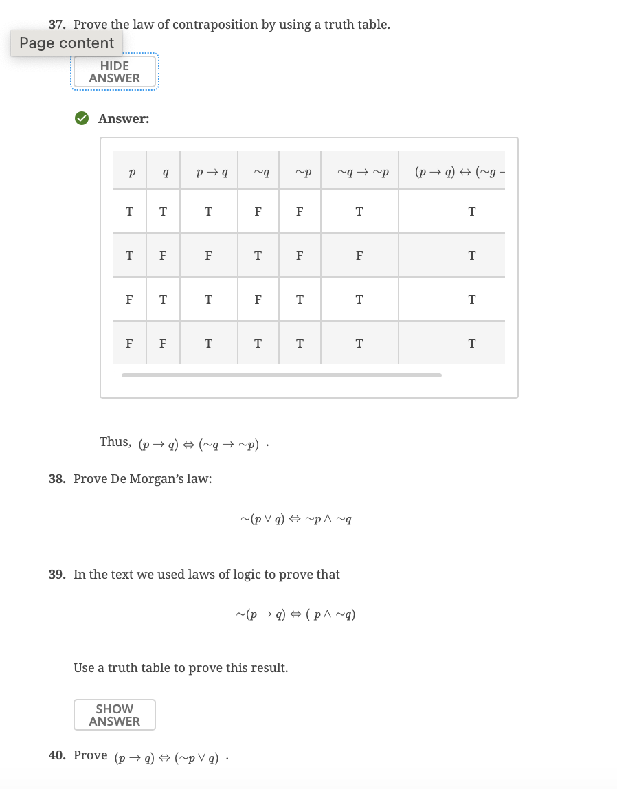 Solved solve #38 ﻿and #40 ﻿using #37 ﻿as an example, show | Chegg.com