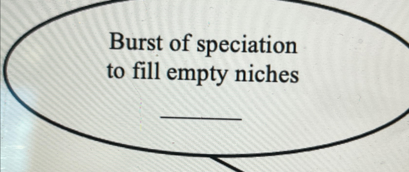 Solved Burst of speciation to fill empty niches | Chegg.com