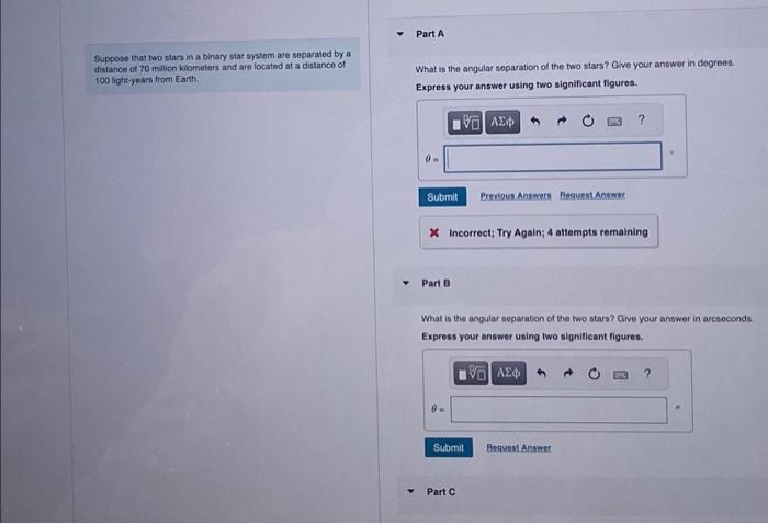 Solved Suppose that two stars in a binary star system are | Chegg.com