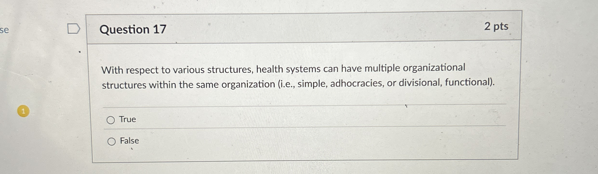 Solved Question 172 ﻿ptsWith respect to various structures, | Chegg.com