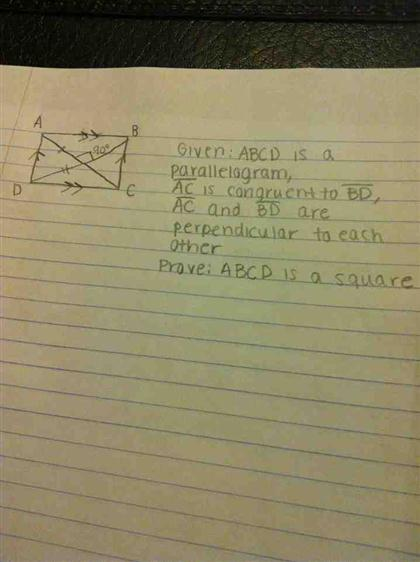 Solved Given: ABCD is a parallelogram, AC- is congruent to | Chegg.com