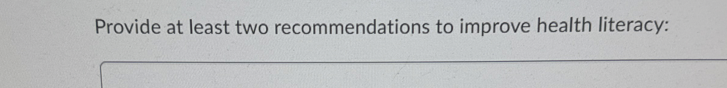 Solved Provide at least two recommendations to improve | Chegg.com