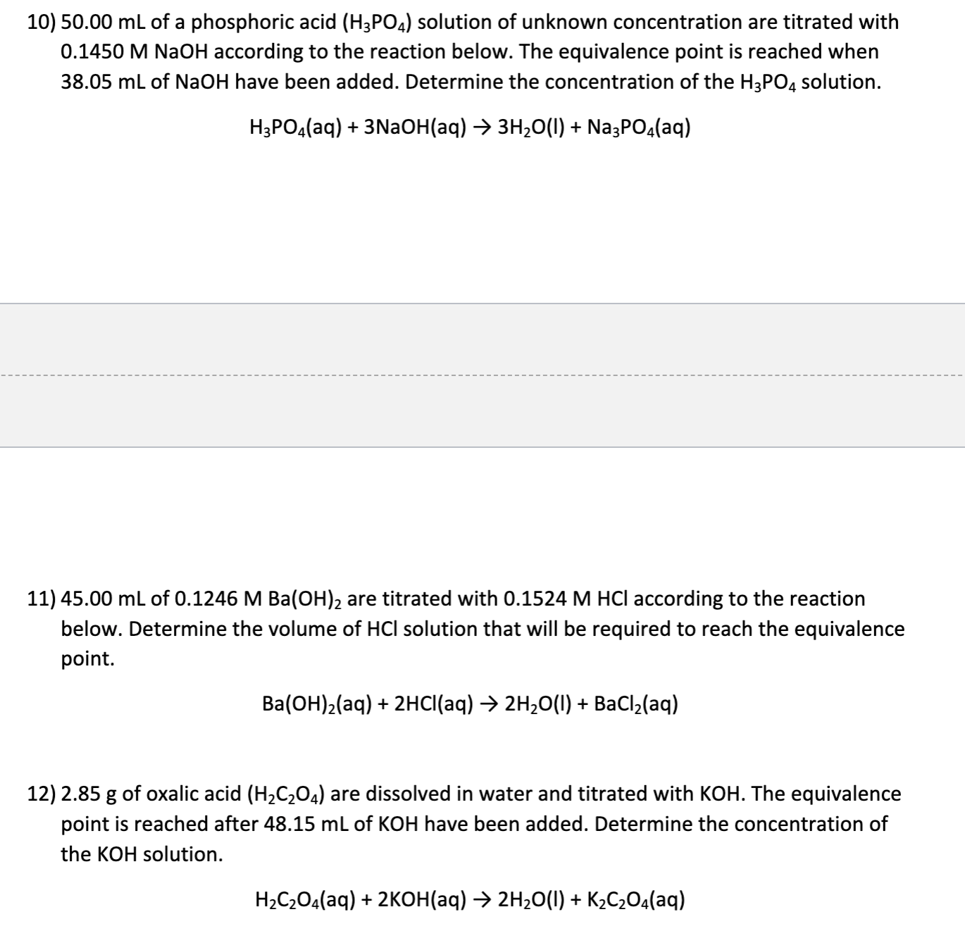 Solved 50.00mL ﻿of a phosphoric acid (H3PO4) ﻿solution of | Chegg.com