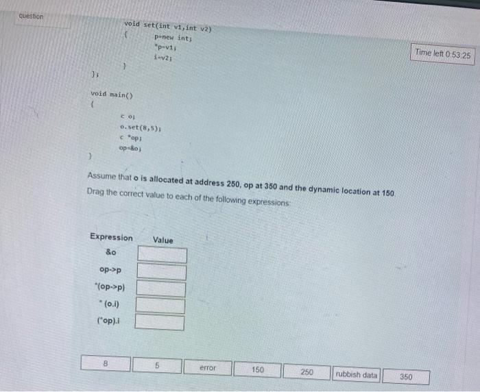 Solved Given the following code: class c \{ public: int i; | Chegg.com